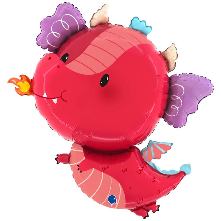 Фольгированный шар фигура Забавный дракон, 74 см