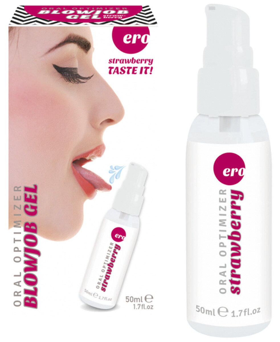 ORAL OPTIMIZER Blowjob Gel Strawberry, Съедобный гель-лубрикант со вкусом клубники для орального секса 50 мл.