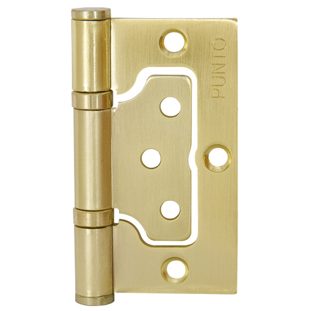 PUNTO петля универсальная бабочка 75x60х2,5мм матовое золото для мебели и дверей