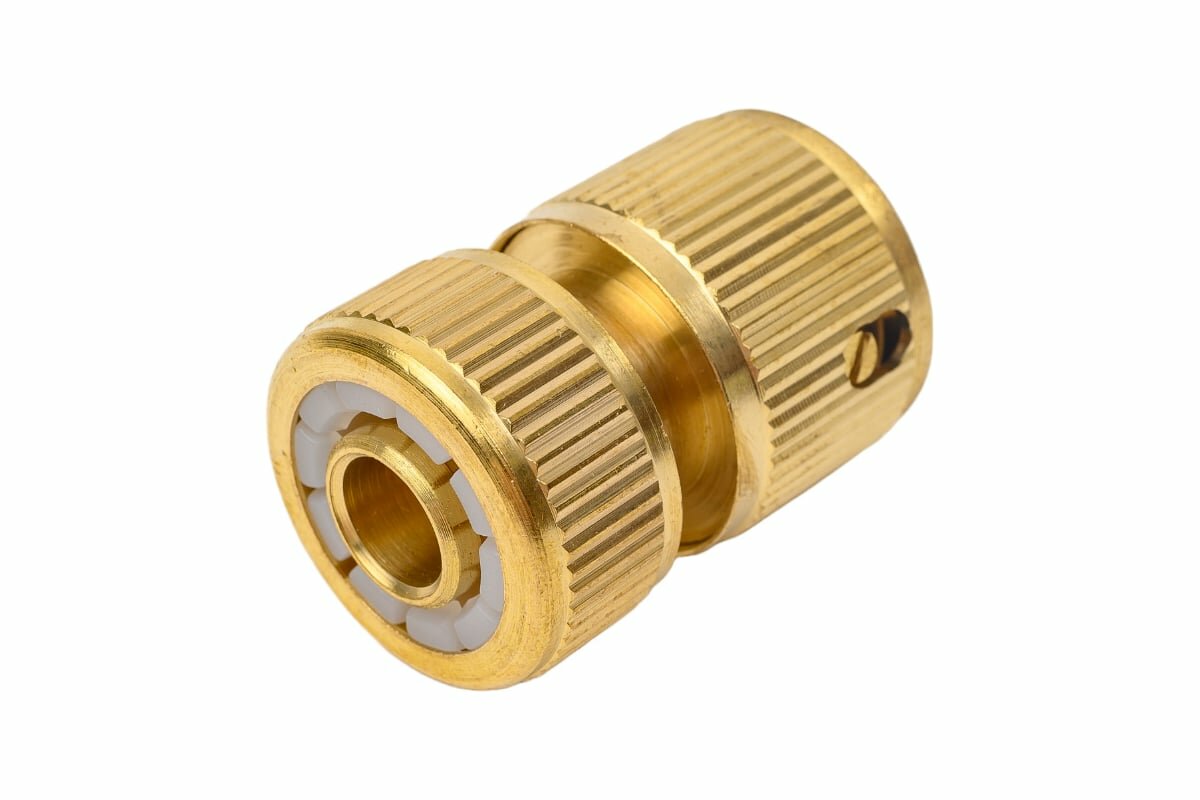 Соединитель латунный быстросъемный 1/2" PALISAD — долговечный фитинг для шлангов садовой техники