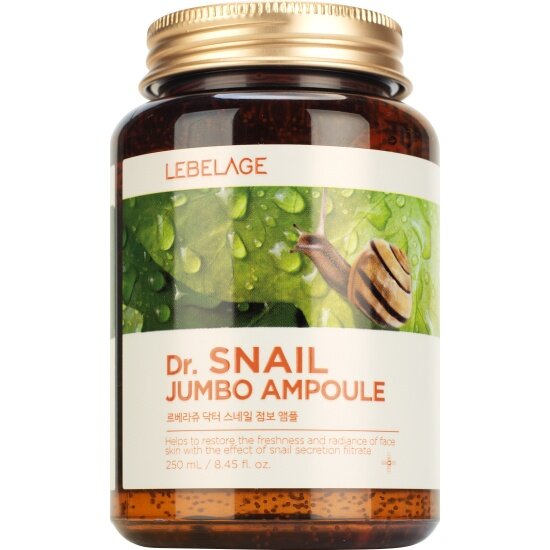 Укрепляющая сыворотка для лица Lebelage с муцином улитки, 250 мл