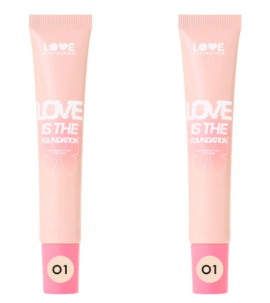 Тональный крем Love Generation Love is the Foundation, тон 01 слоновая кость, 30 мл, 2 шт