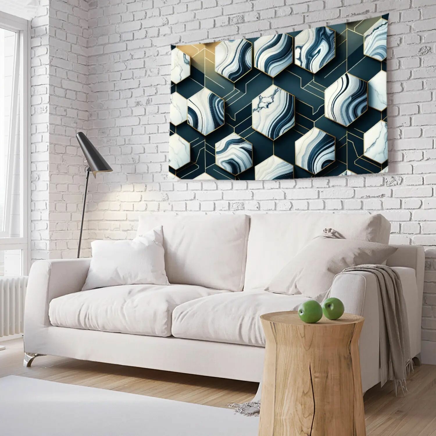 Горизонтальное фотопанно на стену JoyArty "Зеркальные грани", из ткани, 100х150 см