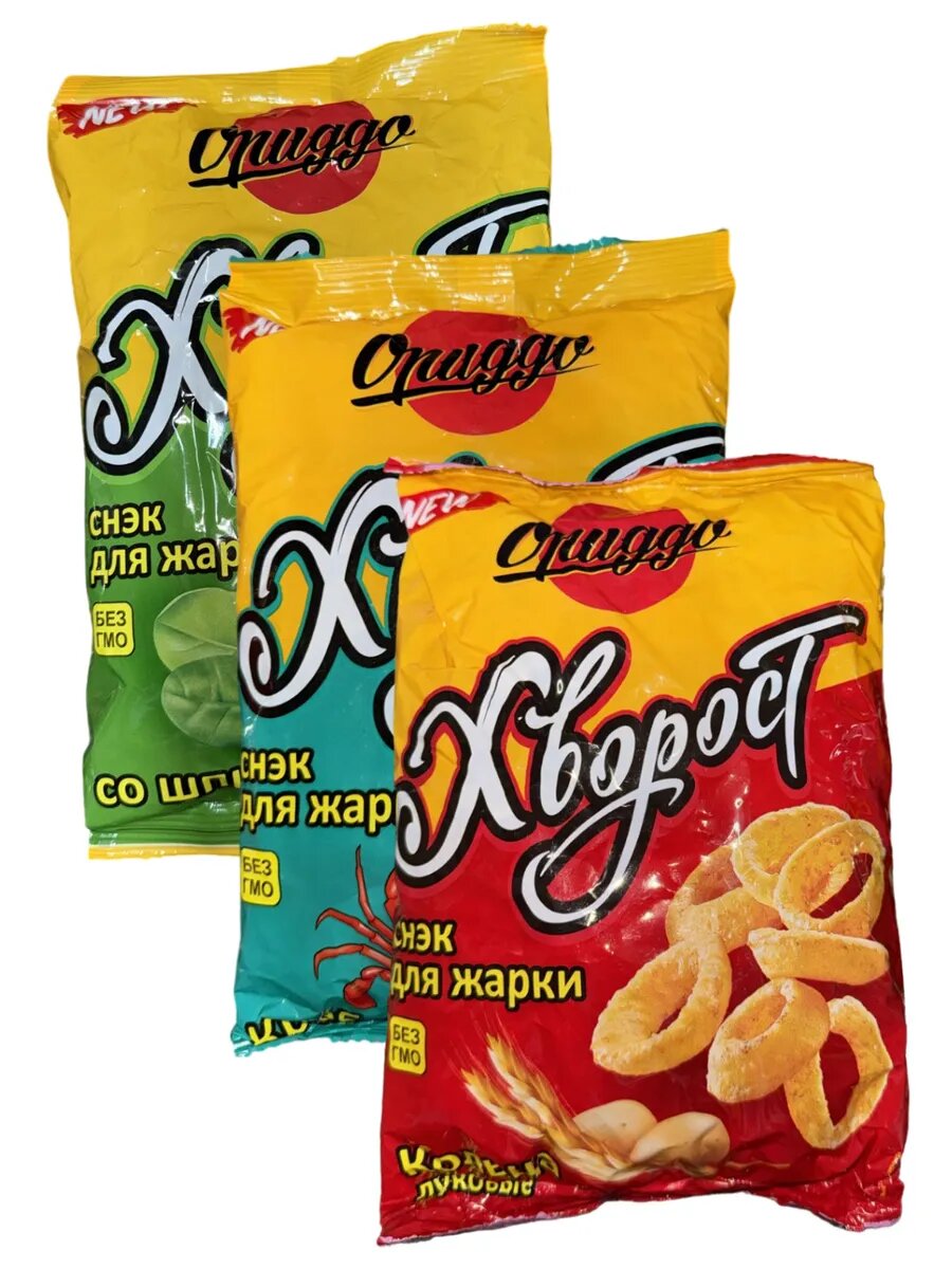 Хворост снэки для жарки в масле ассорти вкусов 300 г * 3 шт