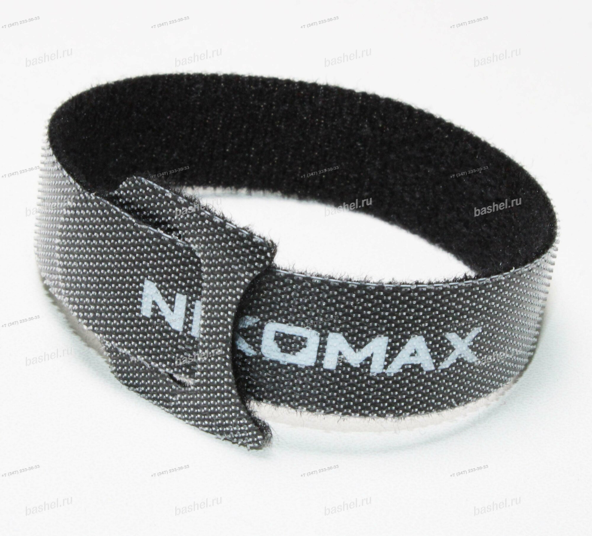 Хомут-липучка (стяжка) NIKOMAX 210х16 (10шт), чёрная, с мягкой пряжкой, для пучков до 50мм, NIKOMAX