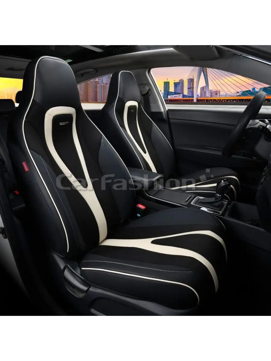 Каркасные чехлы 5D "INTEGRAL", передние, чёрно-белые