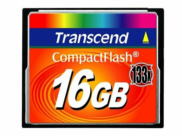 Карта памяти 16Gb - Transcend 133x Ultra Speed - Compact Flash TS16GCF133