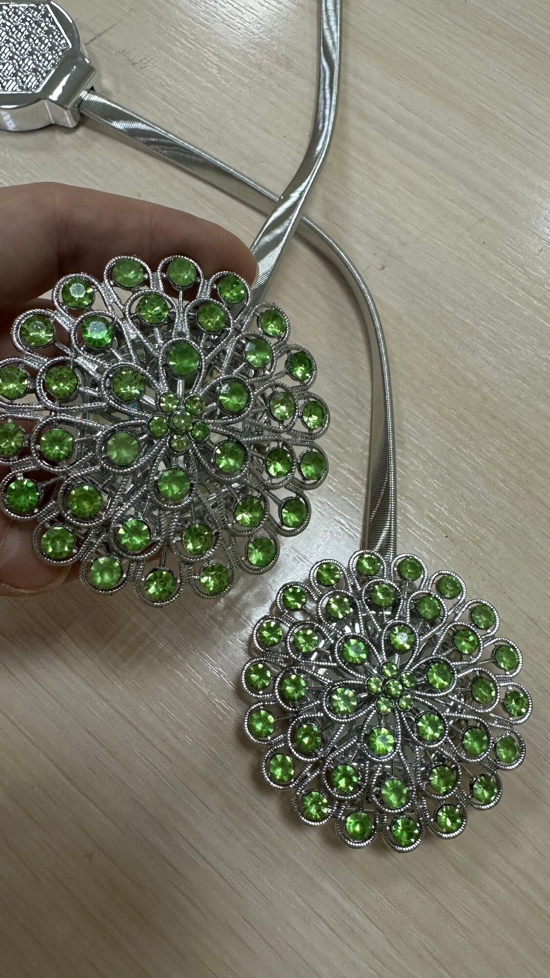 Подхват магнитный Кристалл зеленый, 1шт