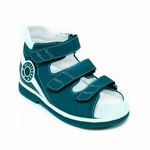 Обувь ортобум ортопедическая детская (сандали) арт.43397-5 синий/белый р.34