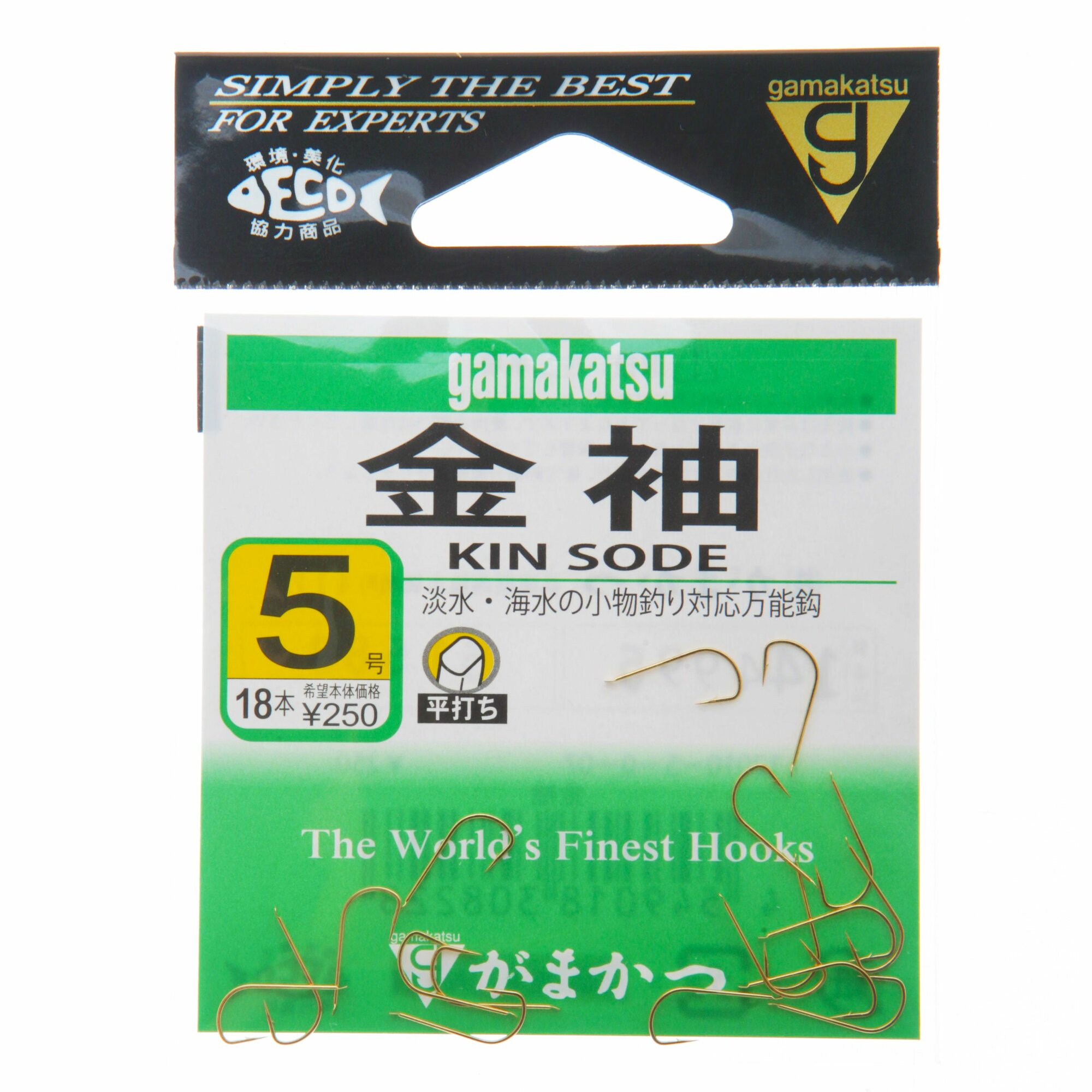 Крючки Gamakatsu Kin Sode, 18 шт, Gold