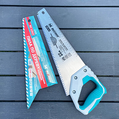 Универсальная пила столярная с рукояткой (350 мм), закаленные зубья