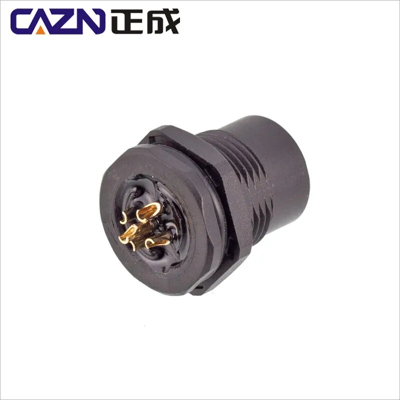 CAZN разъем M12 2-8 контактов 5П, Just socket, Женская вставка, Back Mount Socket