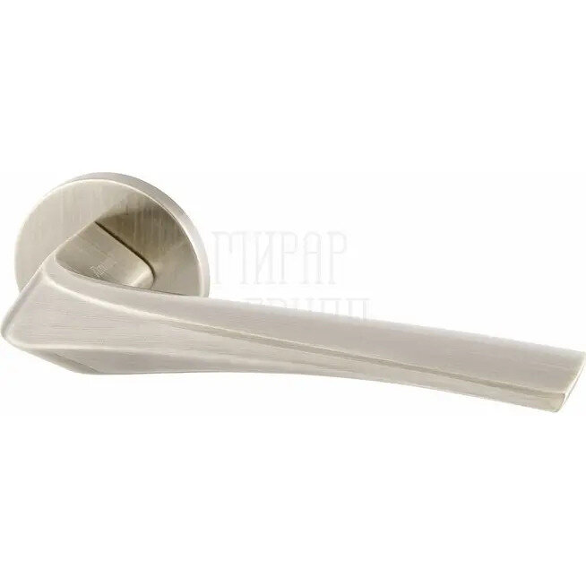 Дверная ручка Armadillo на круглой розетке "FLAME" URS матовый никель