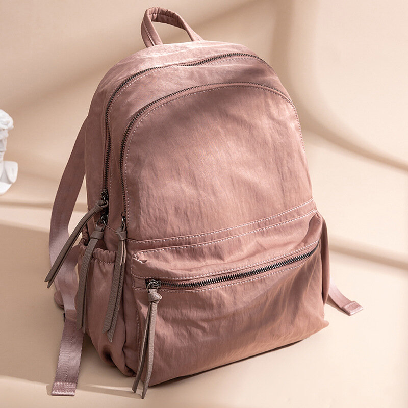 Рюкзак женский, ткань Оксфорд, водонепроницаемый, цвет Моранди, розовый