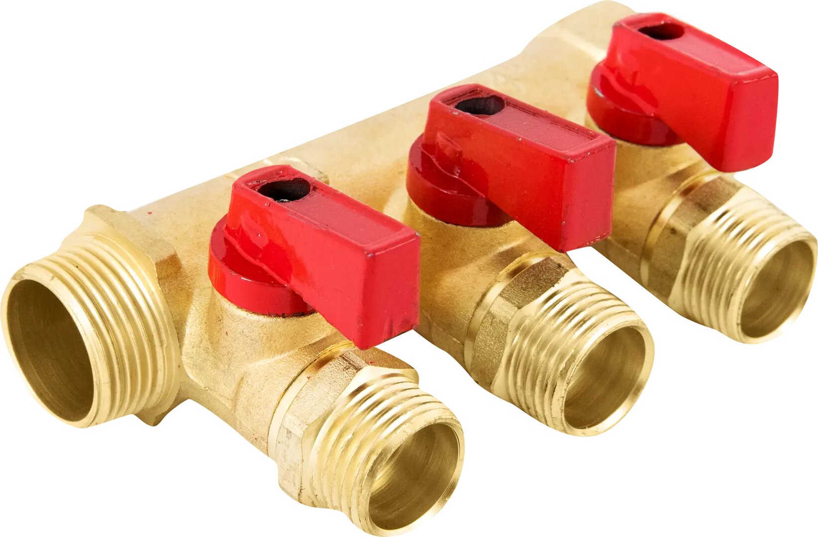 Коллектор на 3 выхода 3/4x1/2 НР латунь