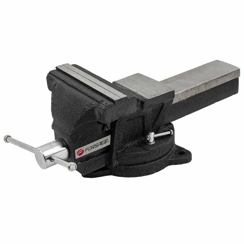 Тиски стальные поворотные с наковальней 6'-150 мм Forsage