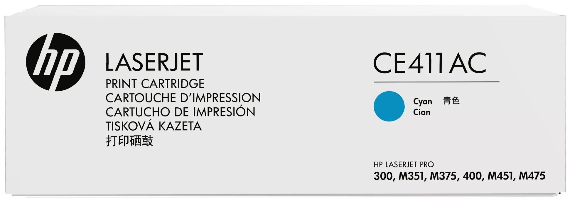 Оригинальный картридж HP (CE411AC) 305A для M351a/ M451dn/ M375nw/ M475dn Cyan (голубой), 2600 стр.