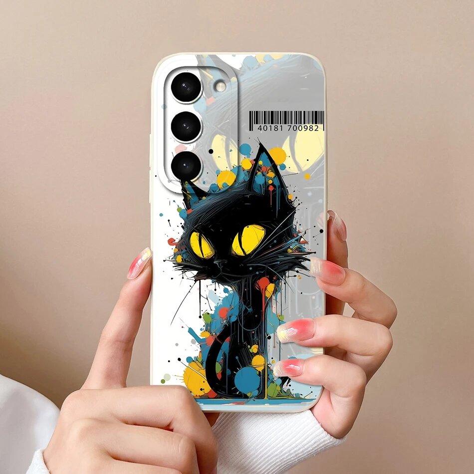 Чехол Samsung S23 Ultra Black Cat, черный, TYW503
