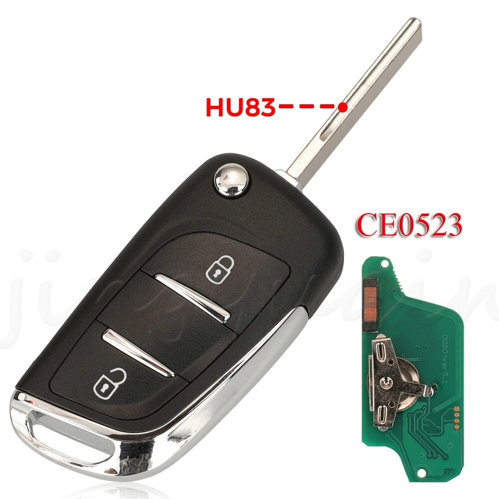 Лучший ключ Модифицированный откидной дистанционный автомобильный ключ ASK/FSK 433 МГц ID46 для Peugeot 207 308 307 407 607 807 для Citroen C2 C3 C4 Ce0523 2\3BT ASK, 2BT HU83 CE0523