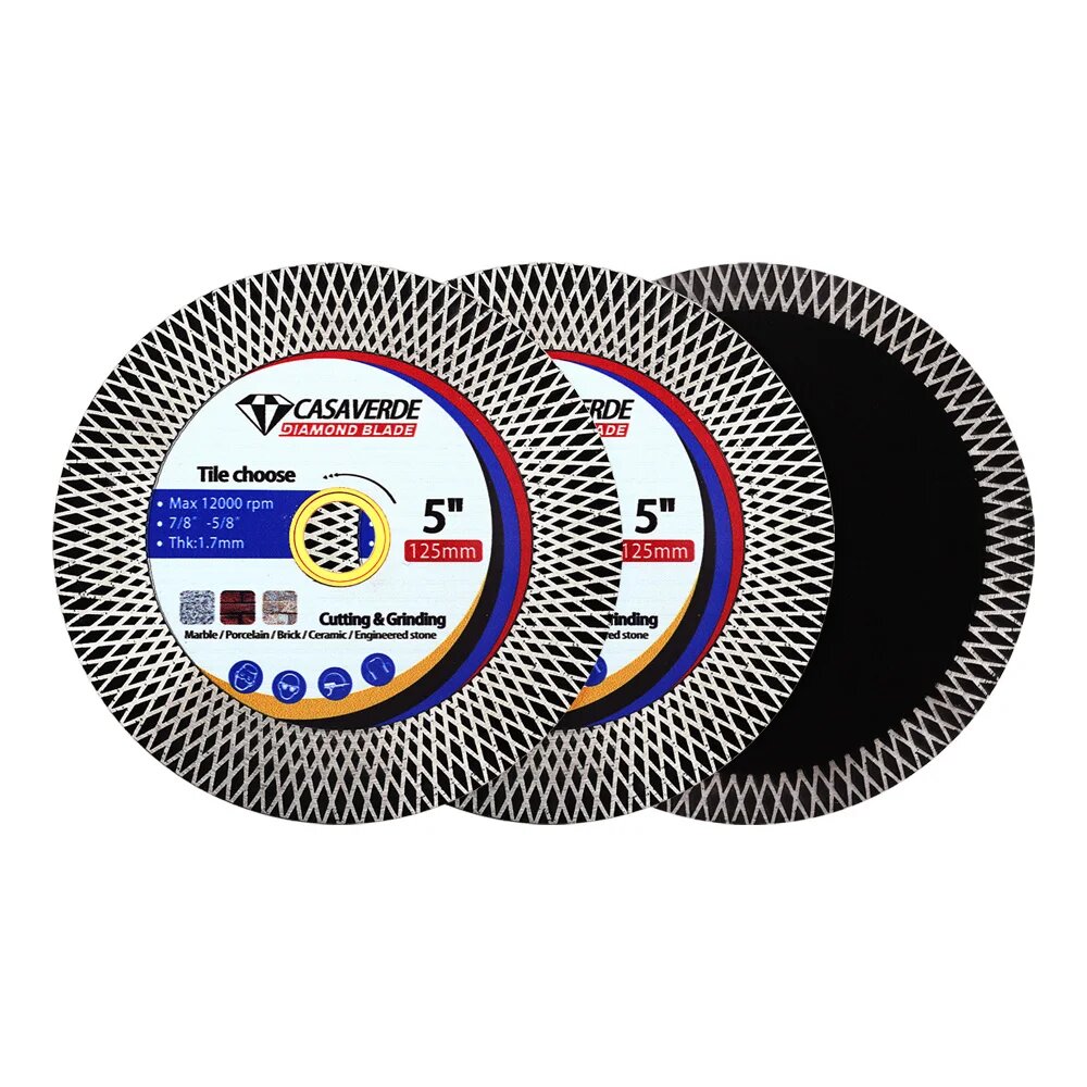 Алмазное лезвие Casaverde для резки плитки 115-125 мм Black-125mm-3pc