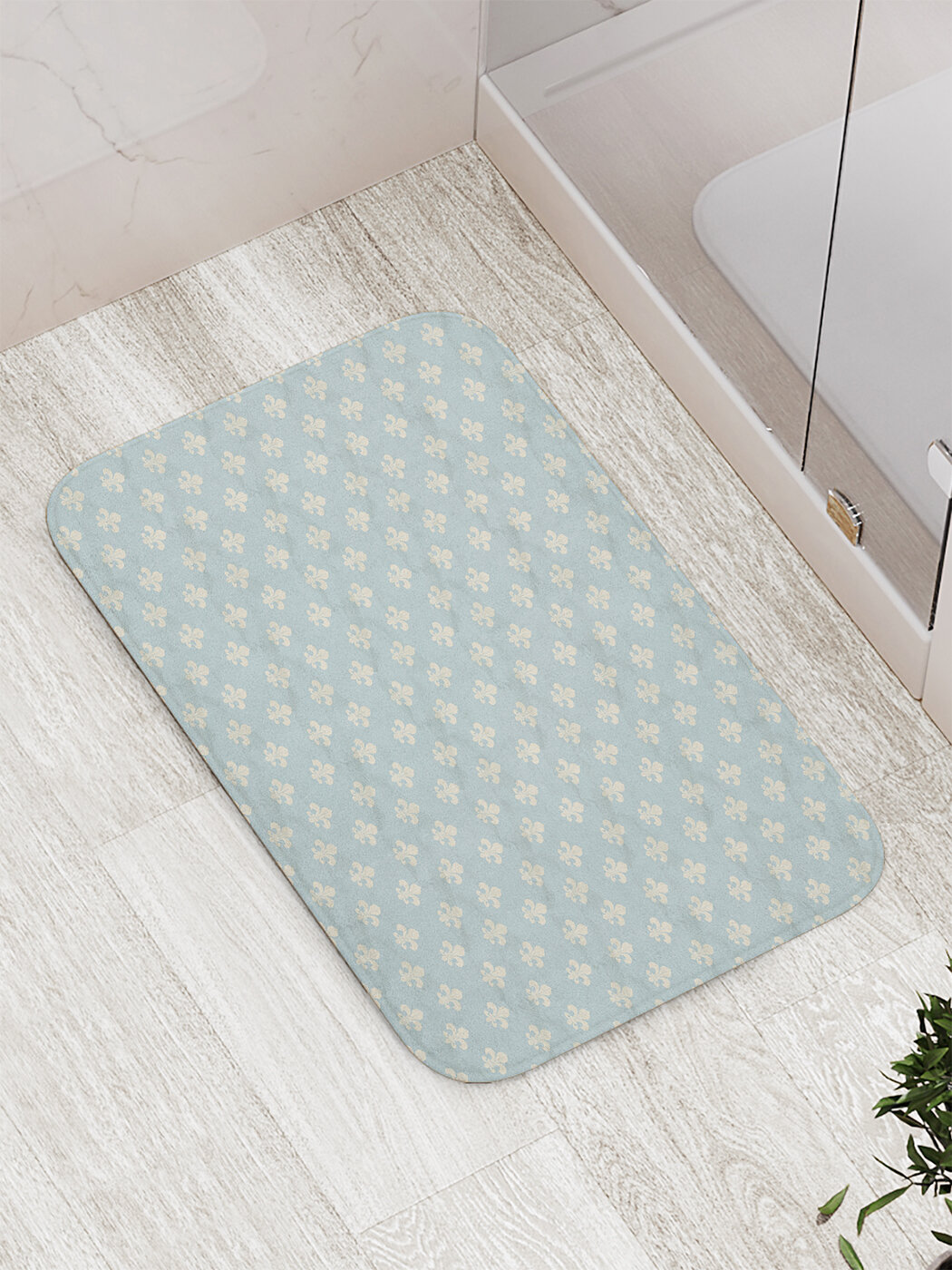 Коврик для ванной комнаты, туалета "Геральдический декор" противоскользящий, 52х77 см, JoyArty