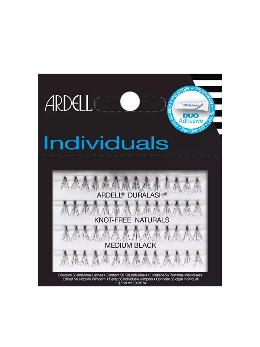 Пучки ресниц Ardell Dura Lash Flare Medium Black, безузелковые средние