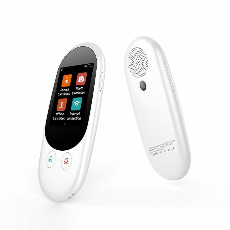 (1 комплект) Умный фотосканер и переводчик с 2.4-дюймовым экраном (с аккумулятором) белый