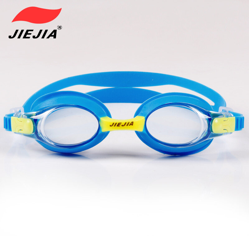Очки для плавания Jiejia J2670, детские, силиконовые, антифоговые, HD, синие