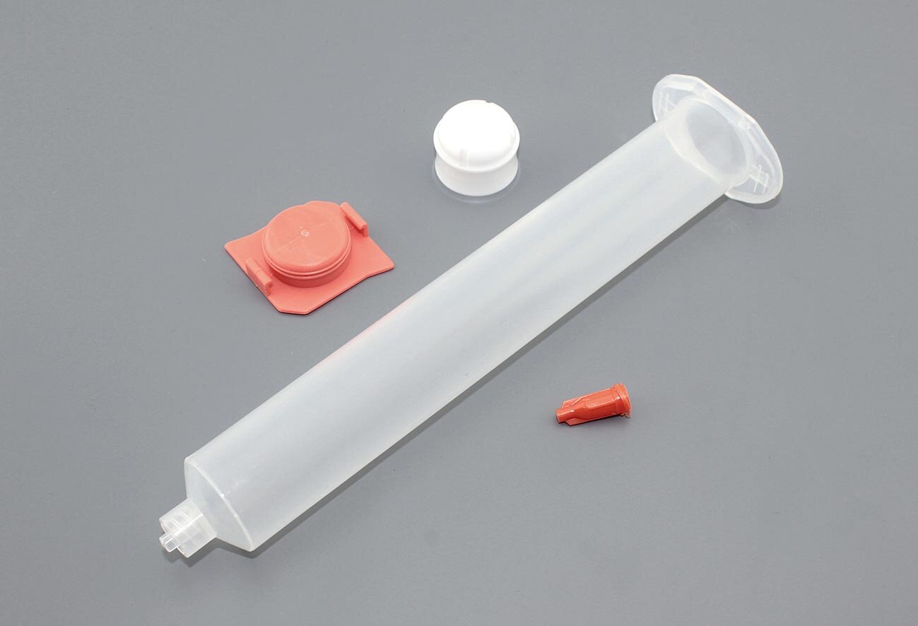 Промышленный шприц 55 мл с красной крышкой 10 шт