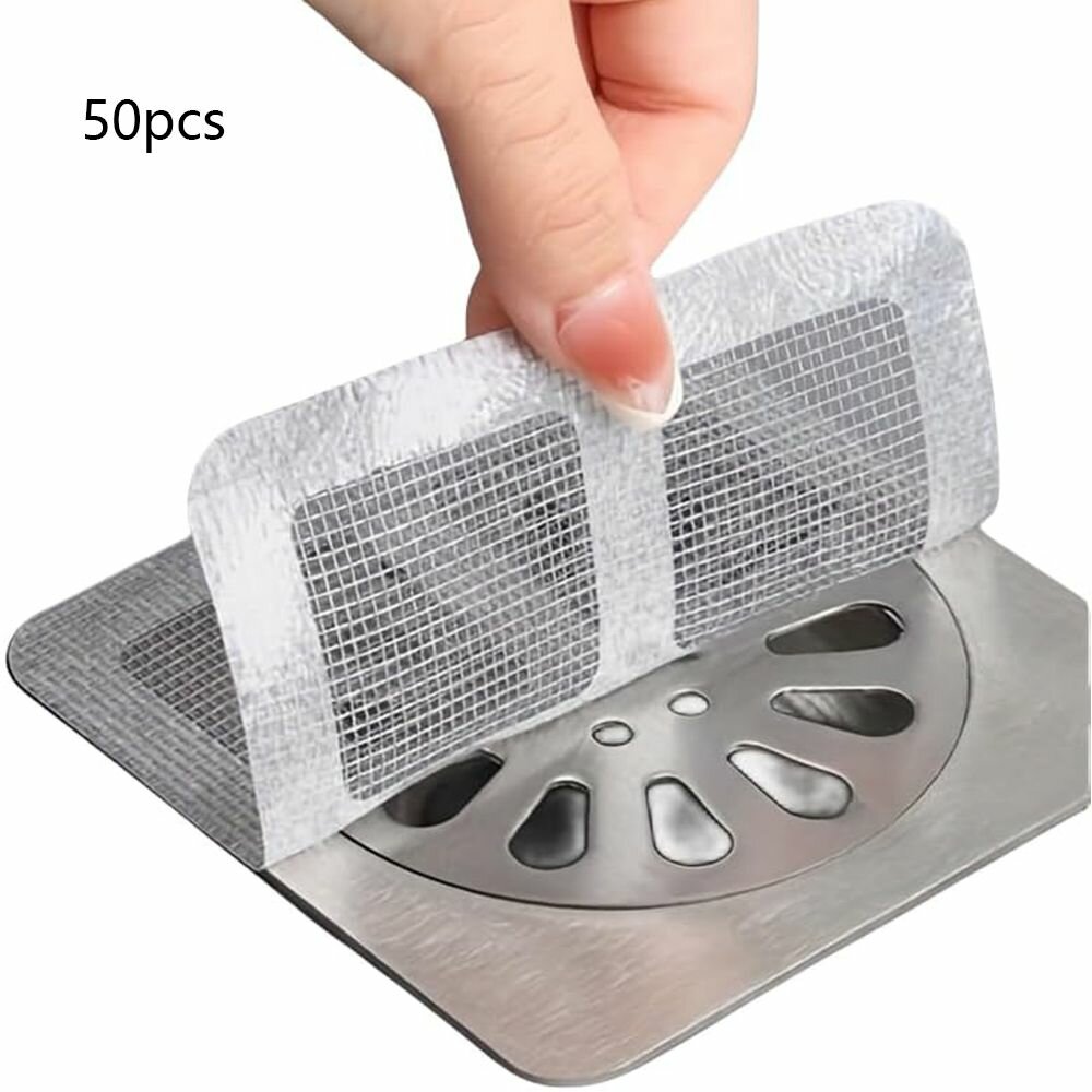 Самоклеящаяся наклейка для слива воды в пол | Серая | Одноразовая | 50шт | Для дома/офиса