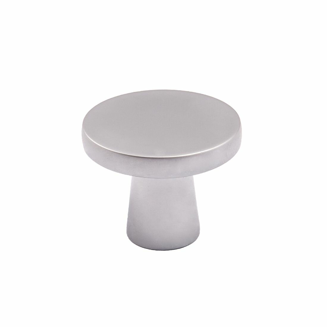 Ручка мебельная кнопка металлическая SOLO мат хром