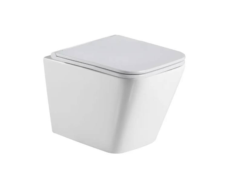 Унитаз подвесной WeltWasser WW GELBACH 043 GL-WT белый глянцевый, безободковый, с крышкой микролифт, слив-торнадо