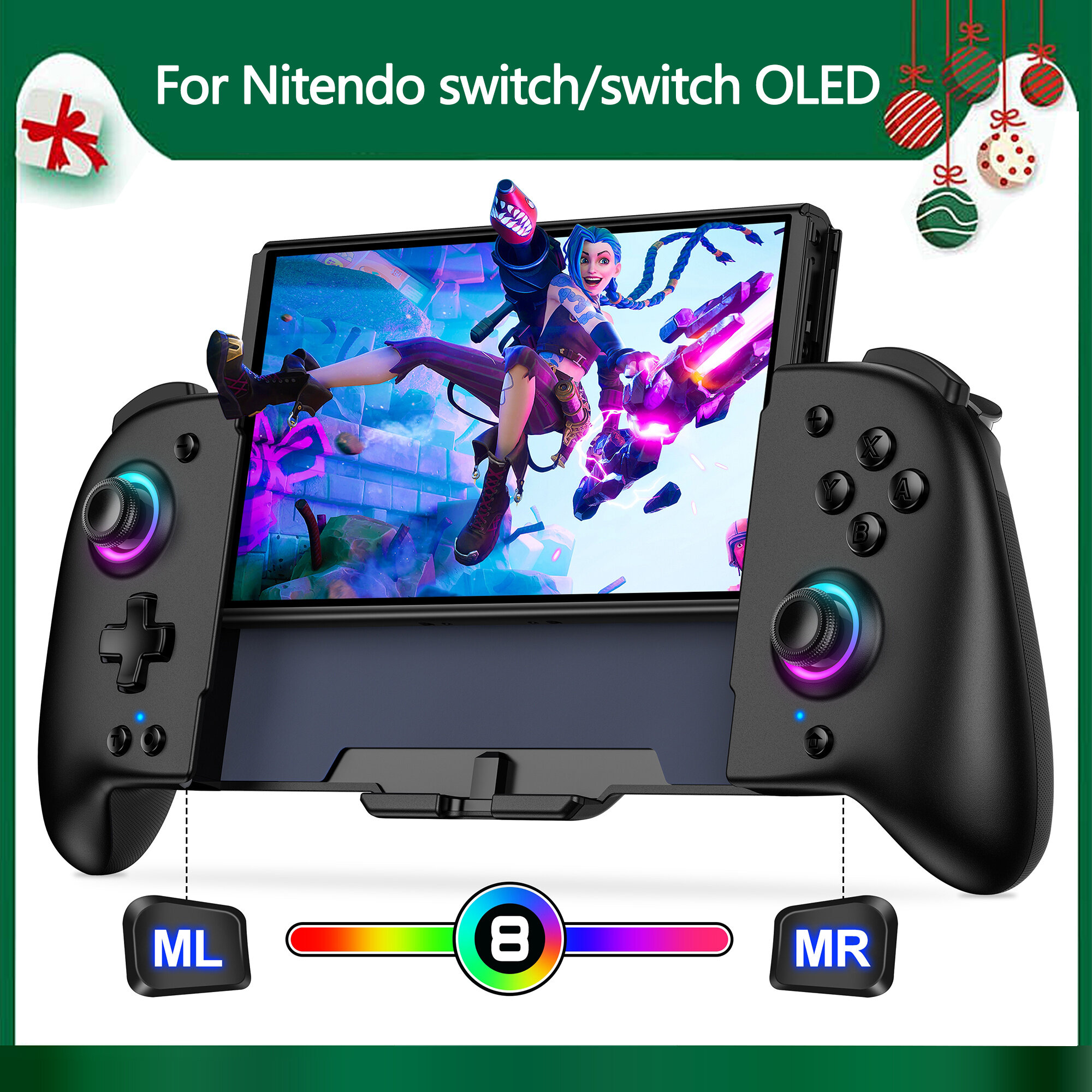 1 шт. Gammeefy беспроводной Pro-контроллер для Nintendo Switch/OLED, беспроводное подключение, джойстик на эффекте Холла, эргономичный нескользящий дизайн