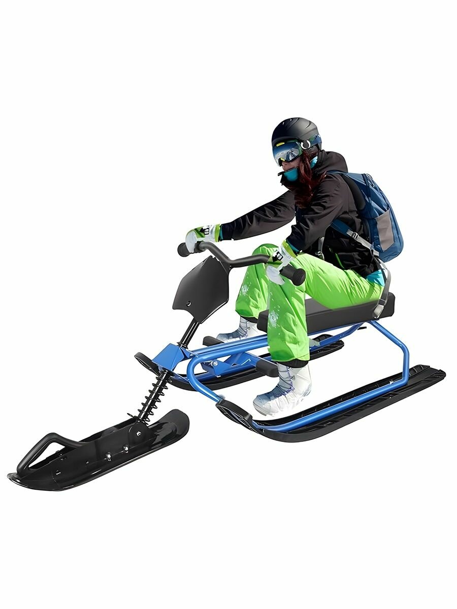 Снегокат, Зимние Снежные Санки С Удлиненным Мягким Сиденьем, Длина: 120 См, Ширина: 50 См