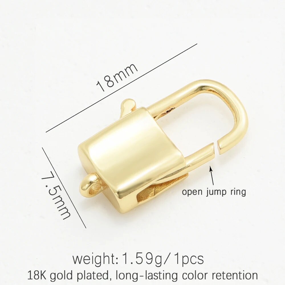 Замок-карабин 18K Gold Plated 18 мм