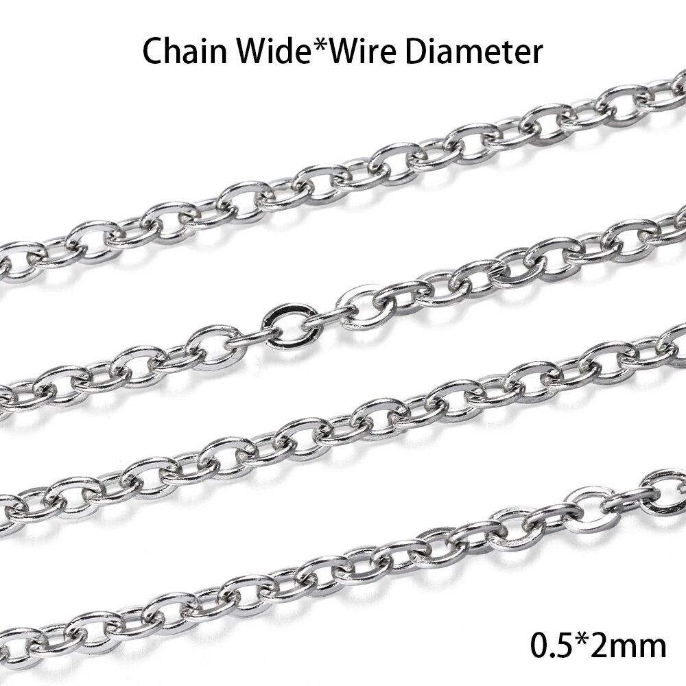 Цепочка из нержавеющей стали, Link Chain 03, 0.5*2mm