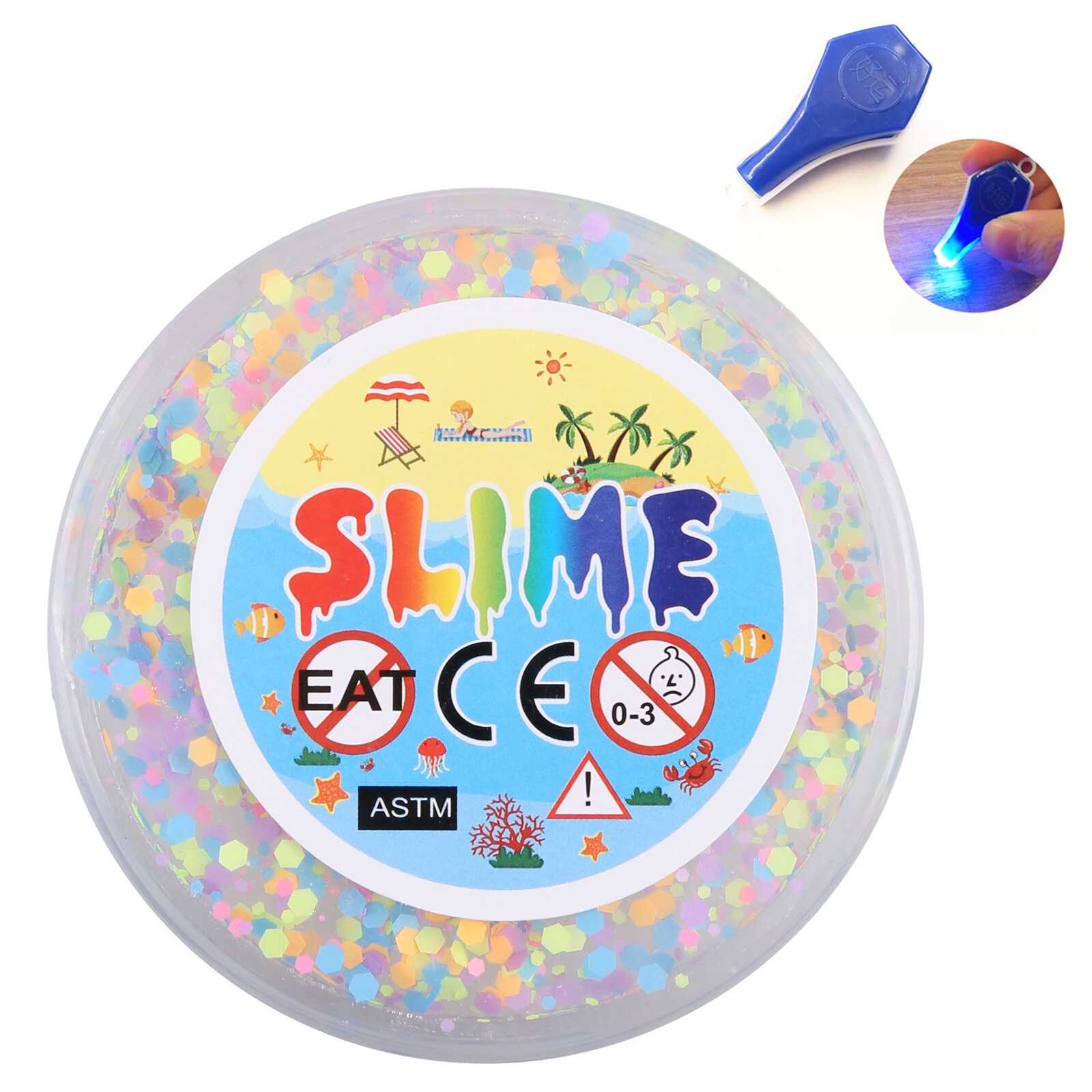 Интерактивный детский набор для изготовления блестящего слайма с яркими цветными аксессуарами. Развивающая игрушка для игр. Забавный настольный набор. Лучший подарок для дома.