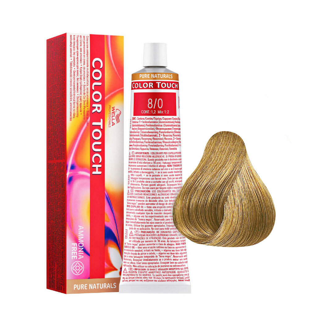 Wella Color Touch 8/0 - Тонирующая краска без аммиака светлый блонд 60 мл
