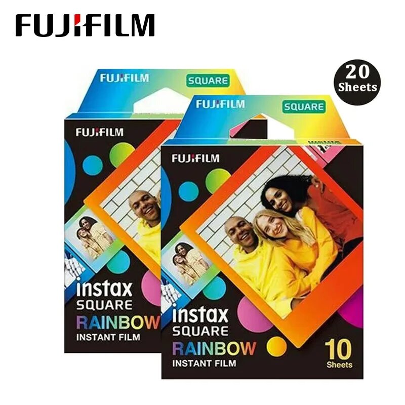 FUJIFILM Instax Square Rainbow пленка 10 листов 20 sheets Rinbow