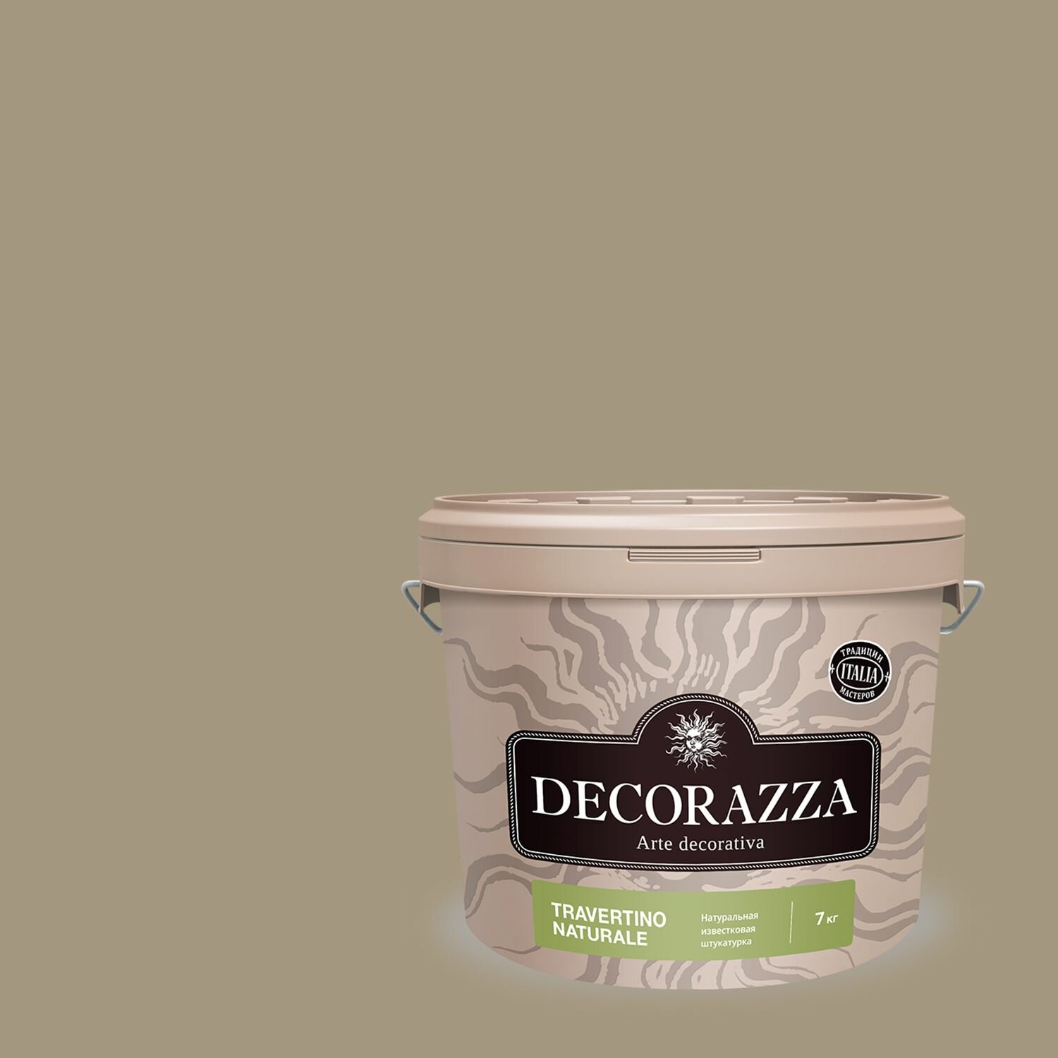 Декоративная известковая штукатурка с эффектом камня Decorazza Travertino Naturale (7кг) TRN 10-32