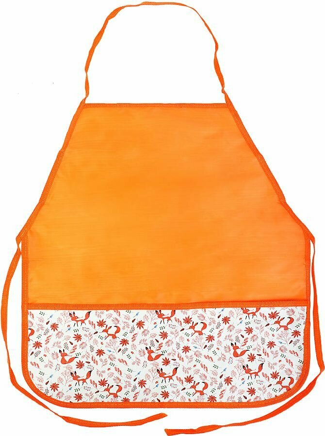 Фартук для труда Проф-пресс с карманом, Лисичка, белый, гладь (Ф-1899)