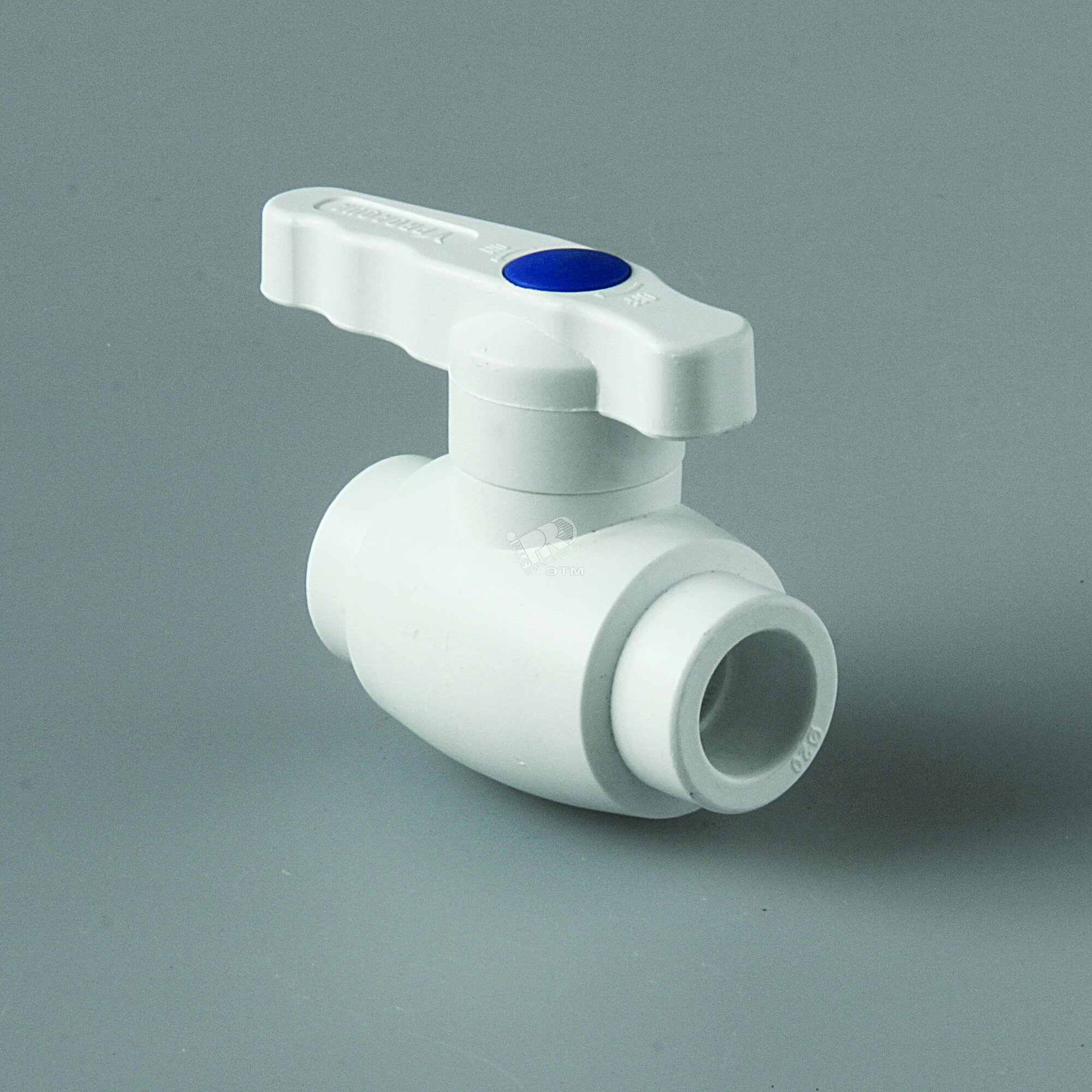 Кран шаровой 20 полнопроходной полипропиленовый PPR белый Pro Aqua PA40008