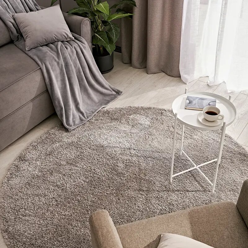 Ковер Kreaforta Shaggy Bosfor круг ø120 см полипропилен цвет серый