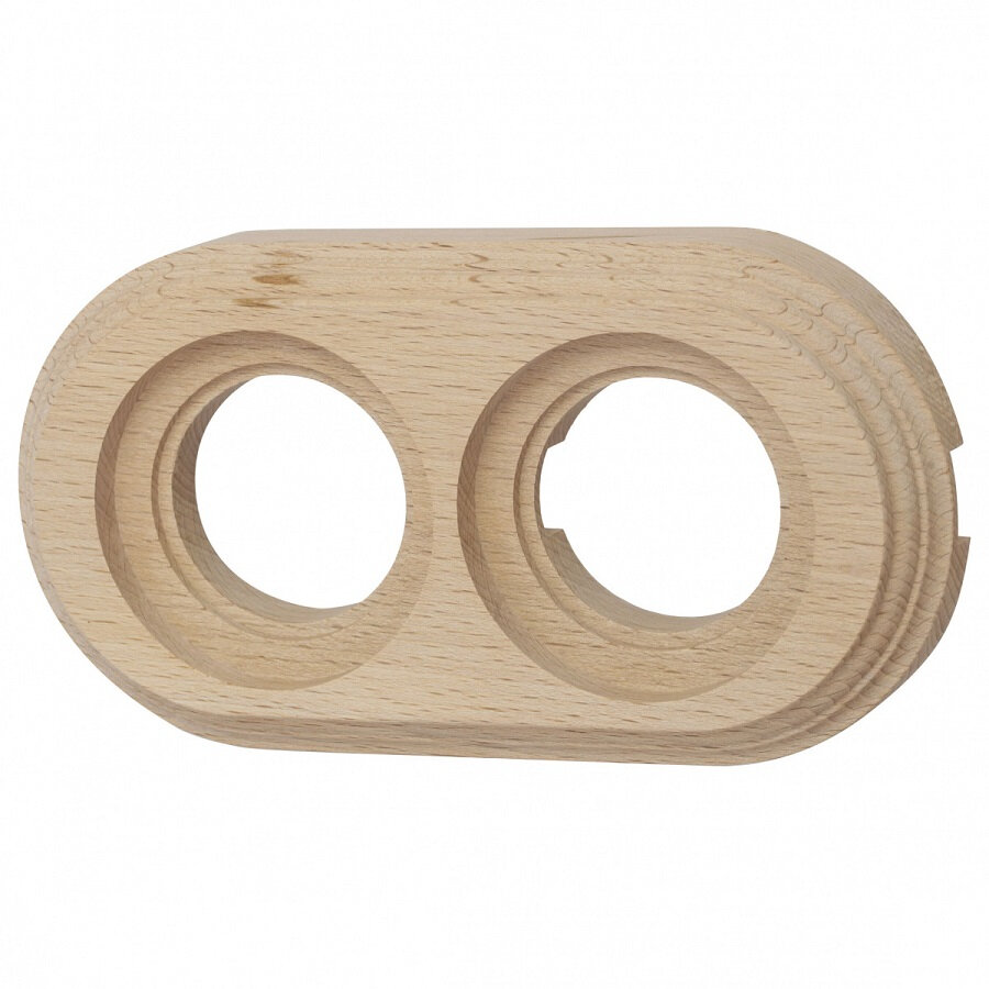 Рамка 2-постовая BIRONI Лизетта на бревно D220 мм, дерево (бук), цвет Натурэль
