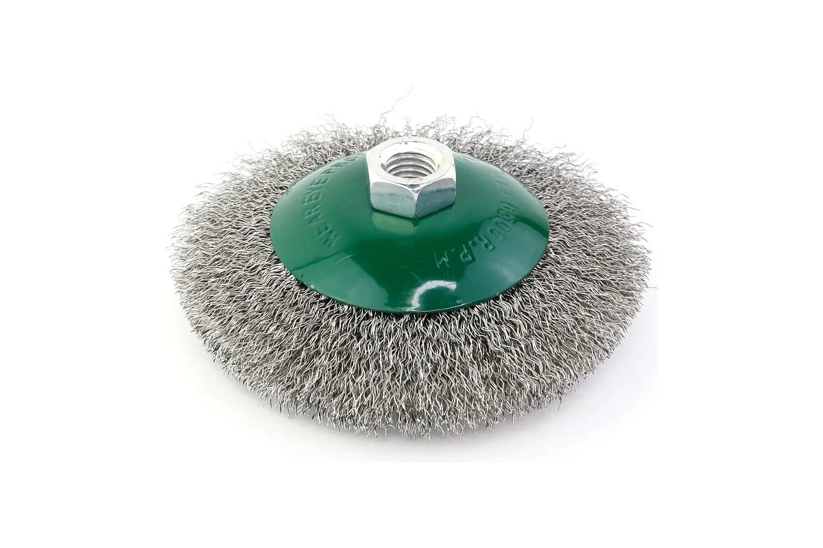 EuroBrush EB-KSS4 щетка коническая 125 мм М14 ворс гофр. нержавеющая сталь 0.30 мм УШМ