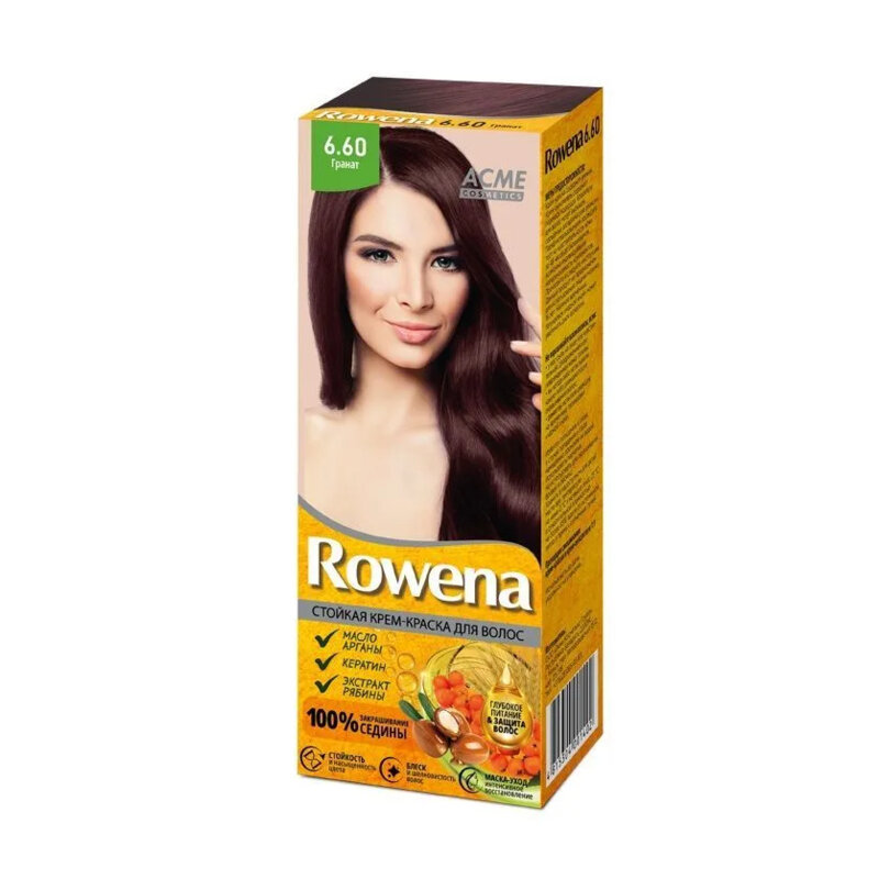 ACME COLOR Рябина стойкая крем-краска для волос тон 6.60 гранат