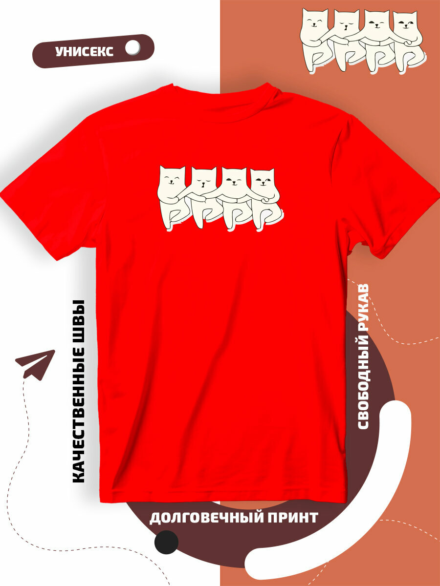 Футболка с принтом котами