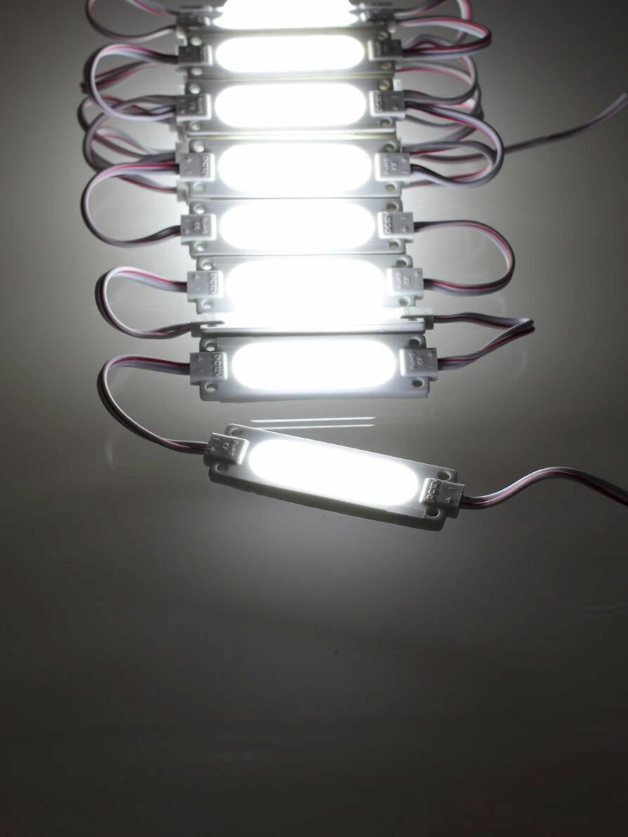 2шт Светодиодный линейный модуль 6LED5730 12VDC 1.5W White 6500K из 3-х с/диодов IP44