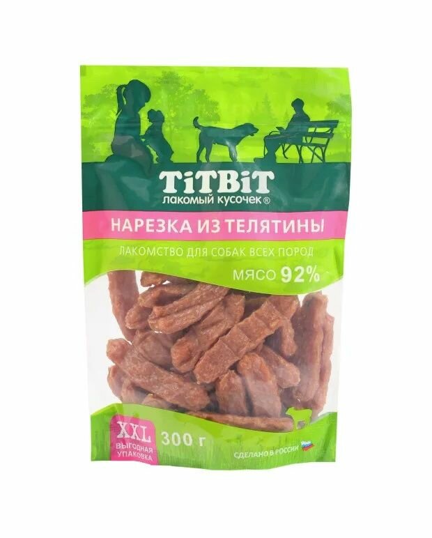 Titbit Лакомство для собак, нарезка из телятины, 300 г