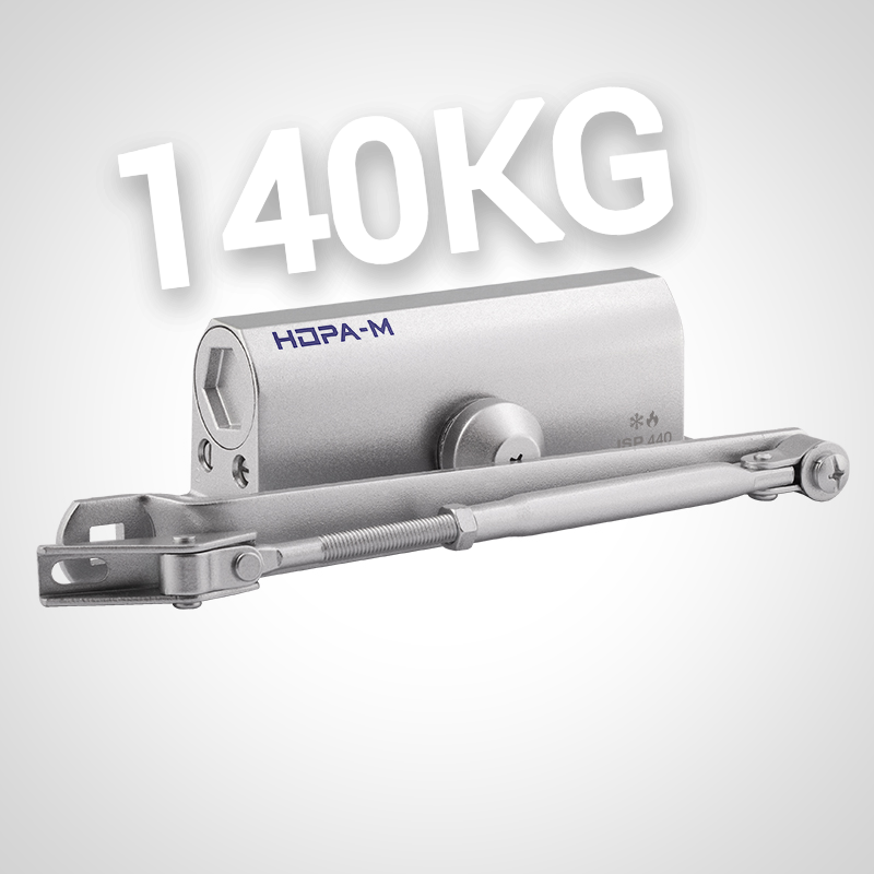 Доводчик нора-м 440 ISPARUS (от 80 до 140кг), морозостойкий, серебро